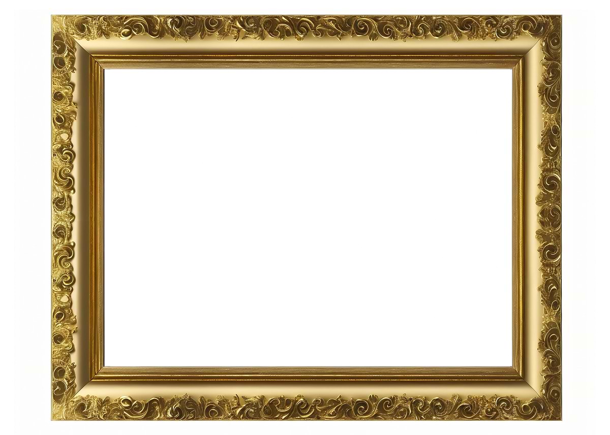 'Frame gold antique isolate' Poster, picture, metal print, paint by ...