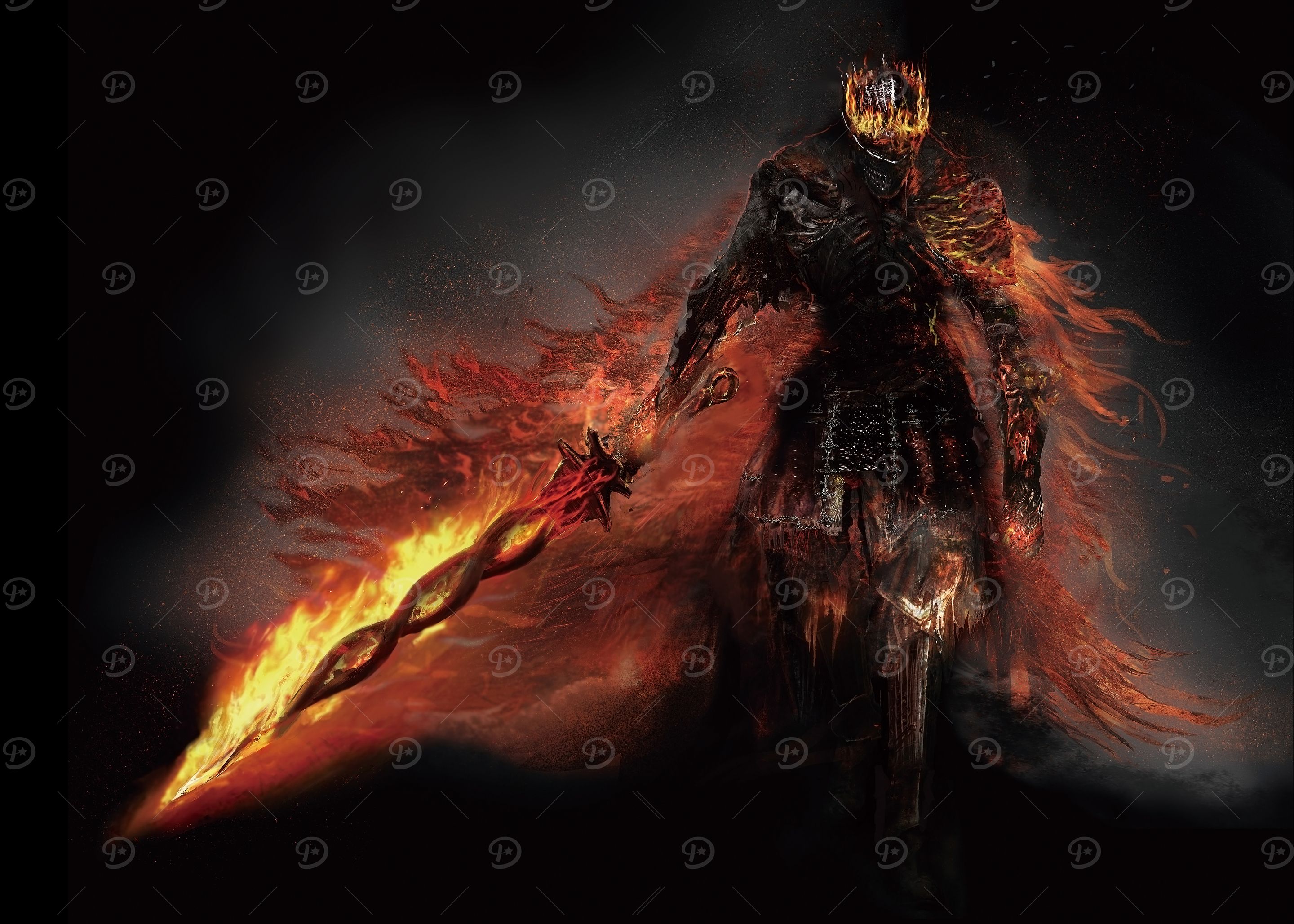 'Soul of Cinder' Poster, picture, metal print, paint by Dark Souls ...