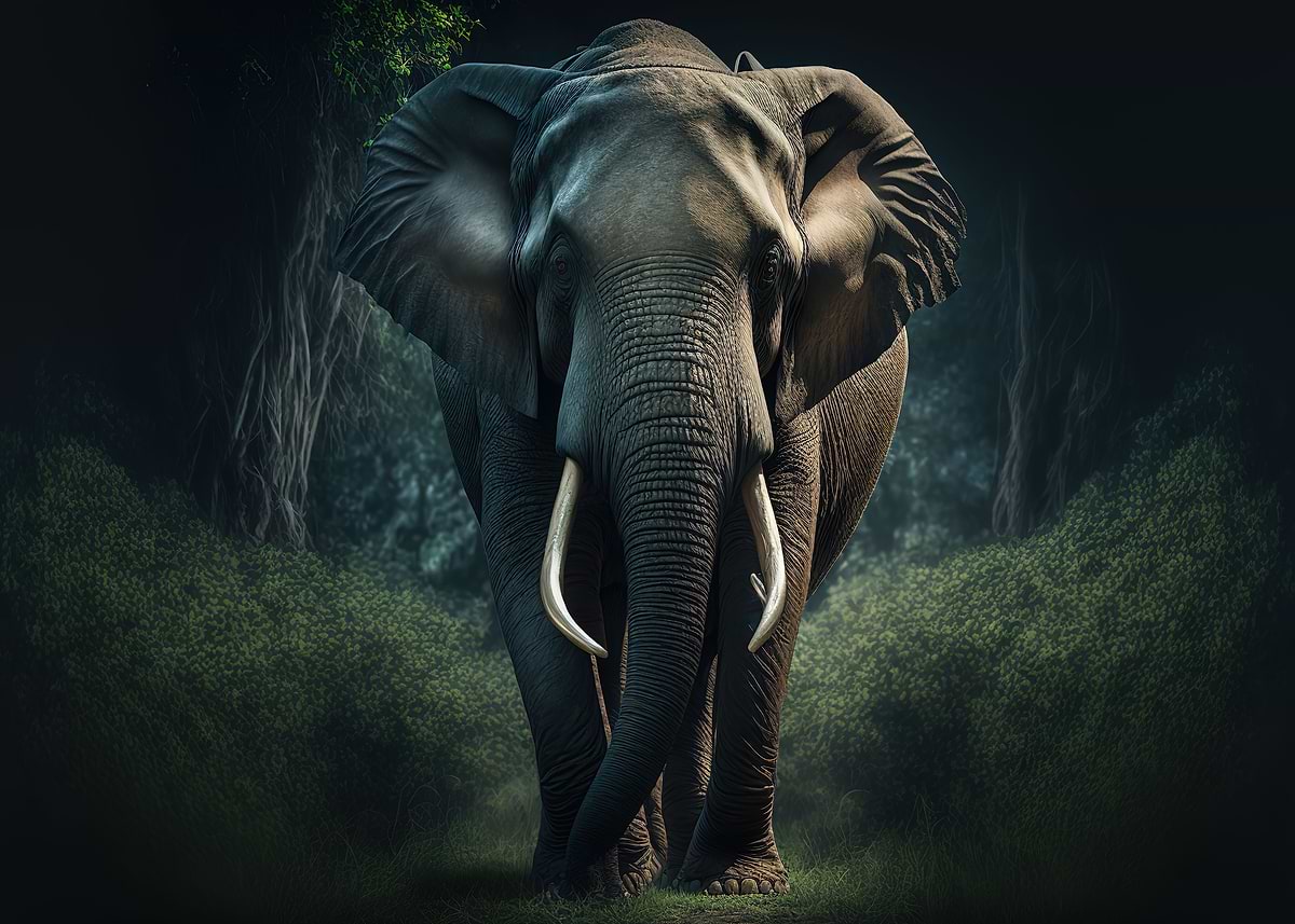 'elephants animal ' Poster, picture, metal print, paint by DEMON SPACE ...