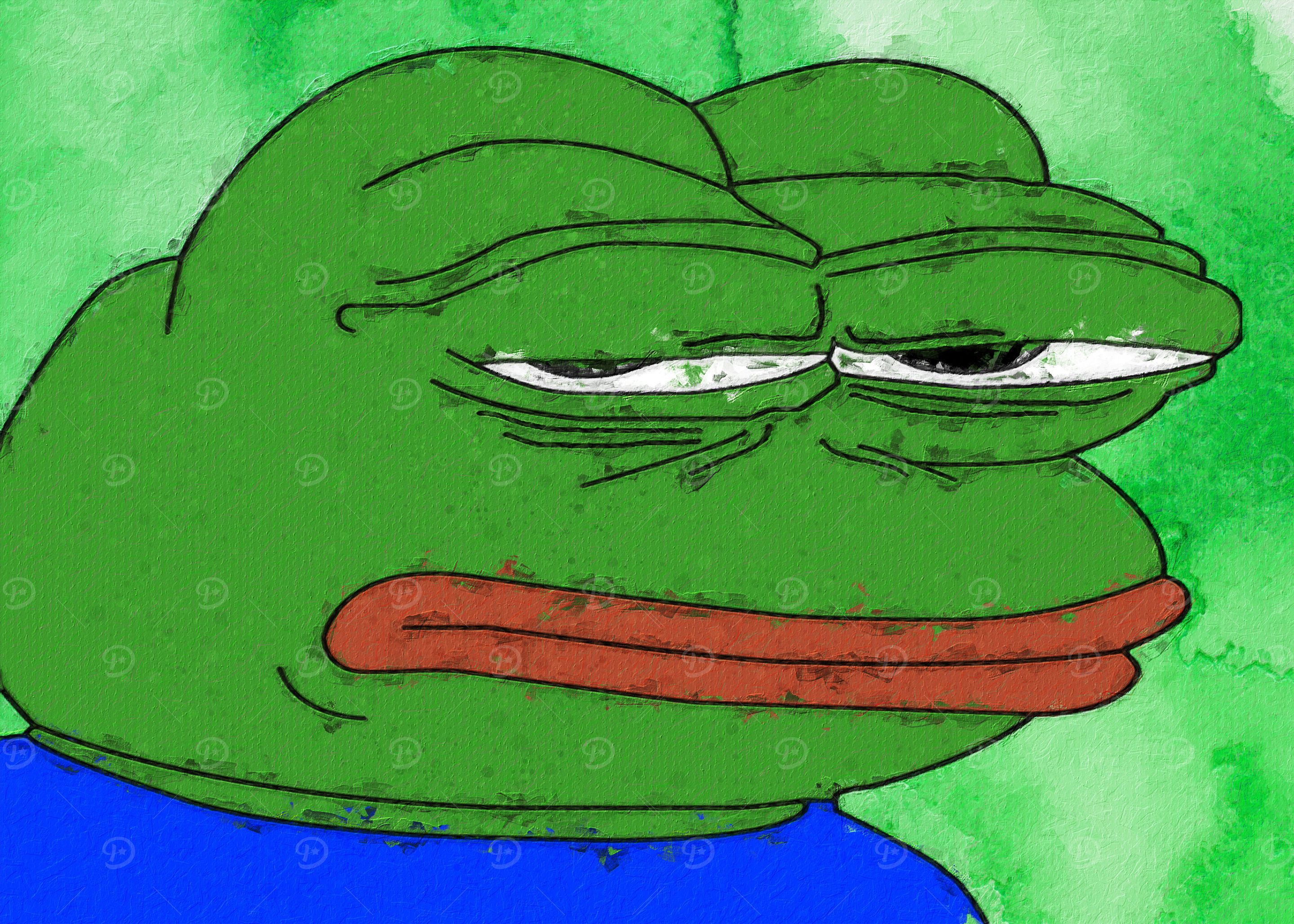 'Pepe the frog' Poster, picture, metal print, paint by Meme Daily ...