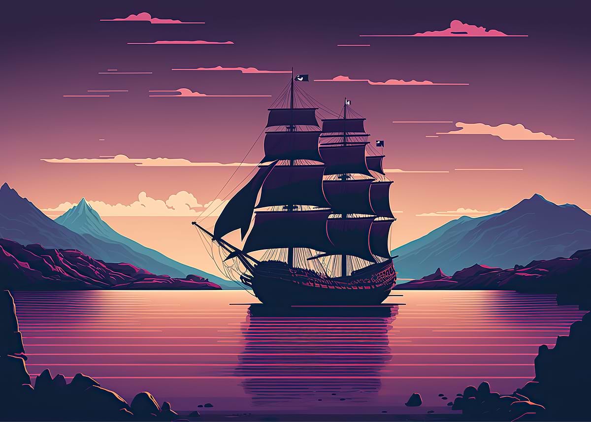 'beautiful sailing ship' Poster, picture, metal print, paint by Atlas ...