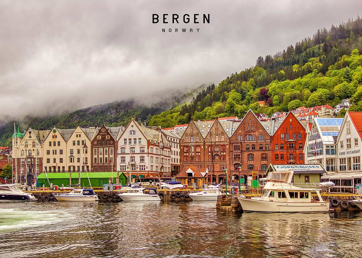 'Bergen ' Poster, picture, metal print, paint by Explore Universe ...