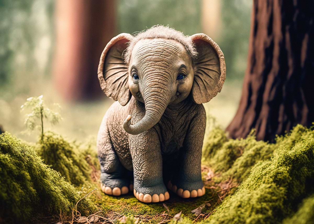 'Elenor the elephant' Poster, picture, metal print, paint by Alan ...