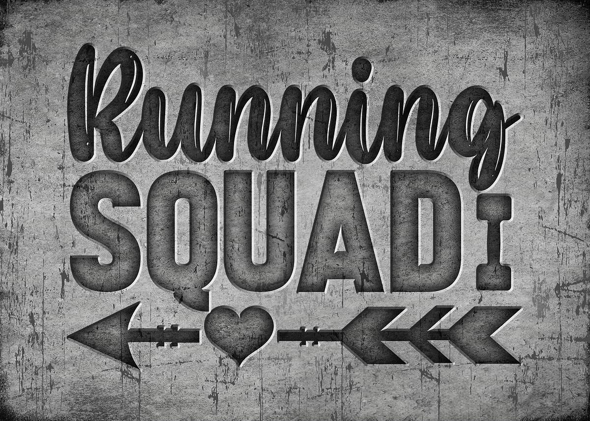 'Running Squad' Poster, picture, metal print, paint by XandYart | Displate