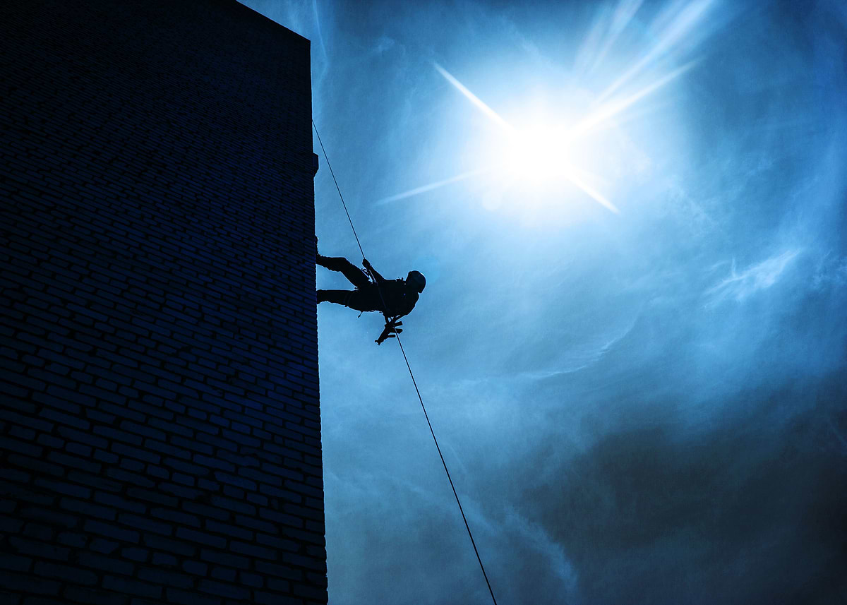 'Storming a building' Poster, picture, metal print, paint by ...