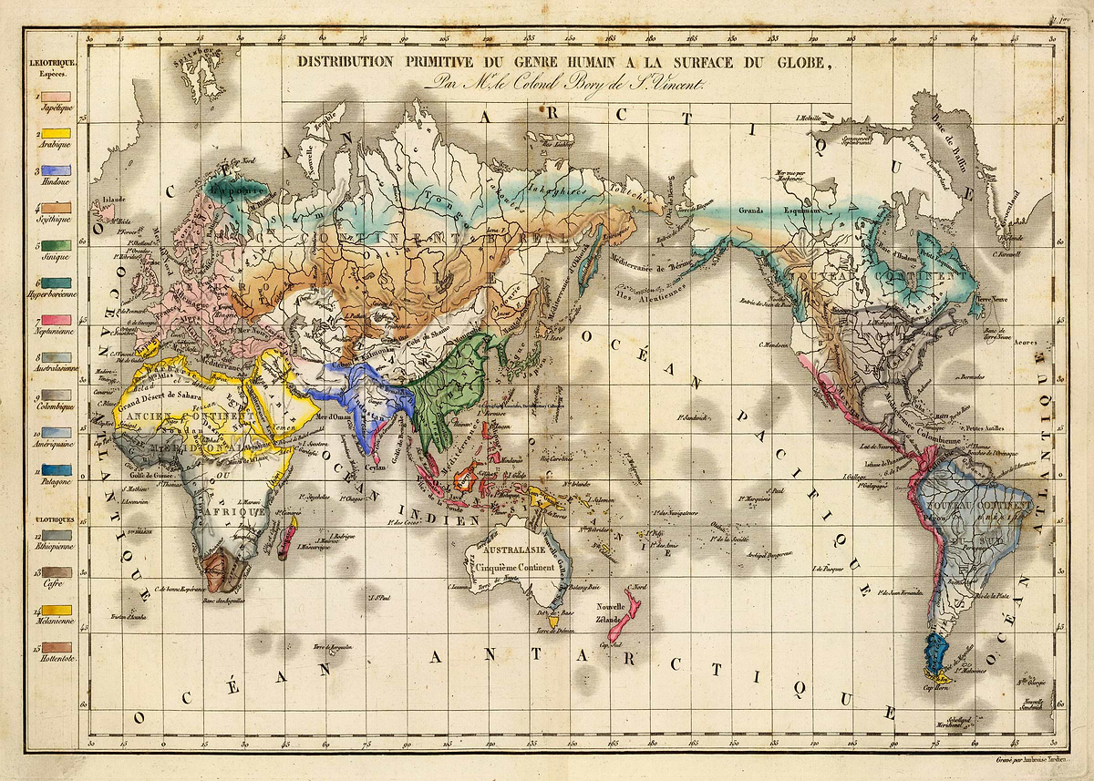 '1827 World Map' Poster, picture, metal print, paint by Sam Kal | Displate