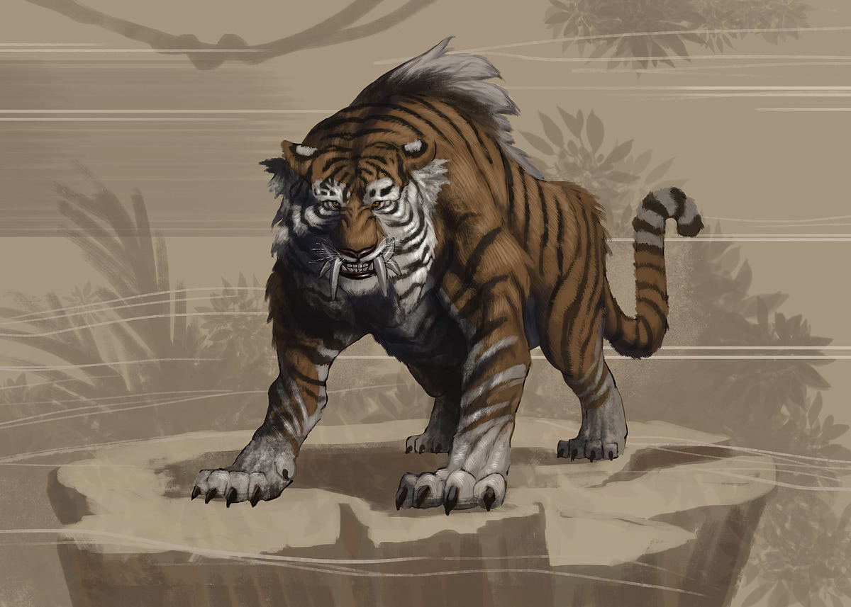 'Ngandong Tiger ' Poster, picture, metal print, paint by rahmanbisa ...