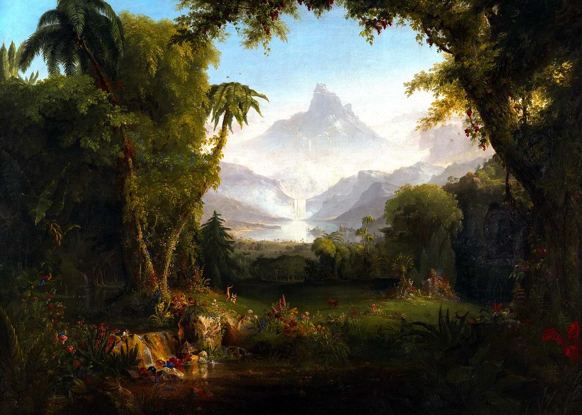 'The Garden of Eden' Poster, picture, metal print, paint by ...