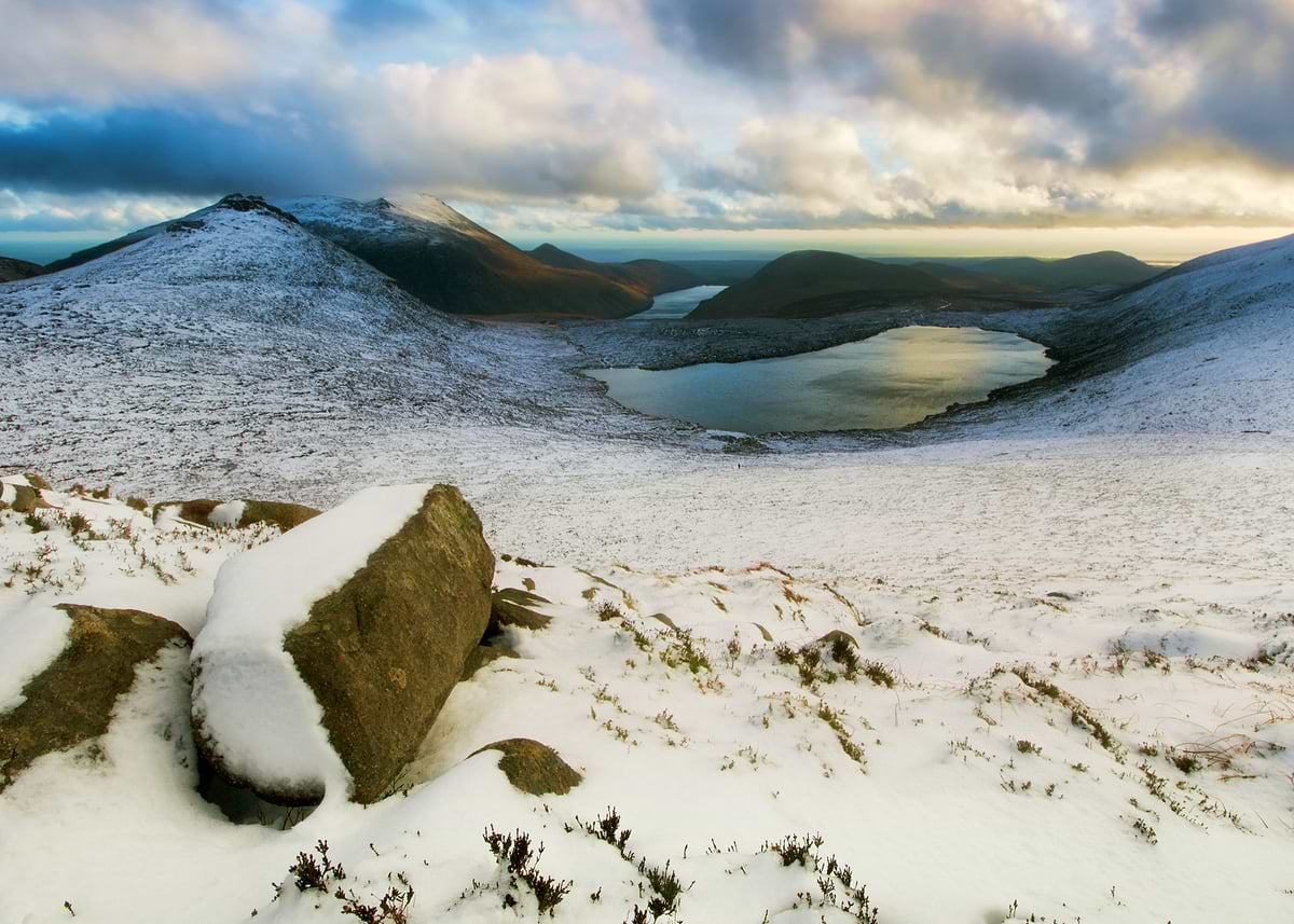 'SNOW MOUNTAIN ' Poster, picture, metal print, paint by LuckStory ...