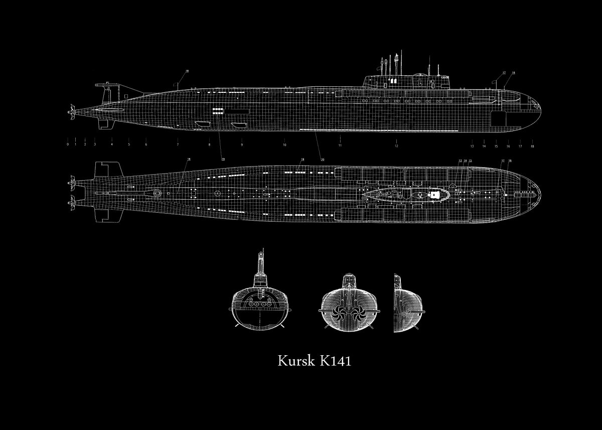 'Kursk K141' Poster, picture, metal print, paint by Retal | Displate
