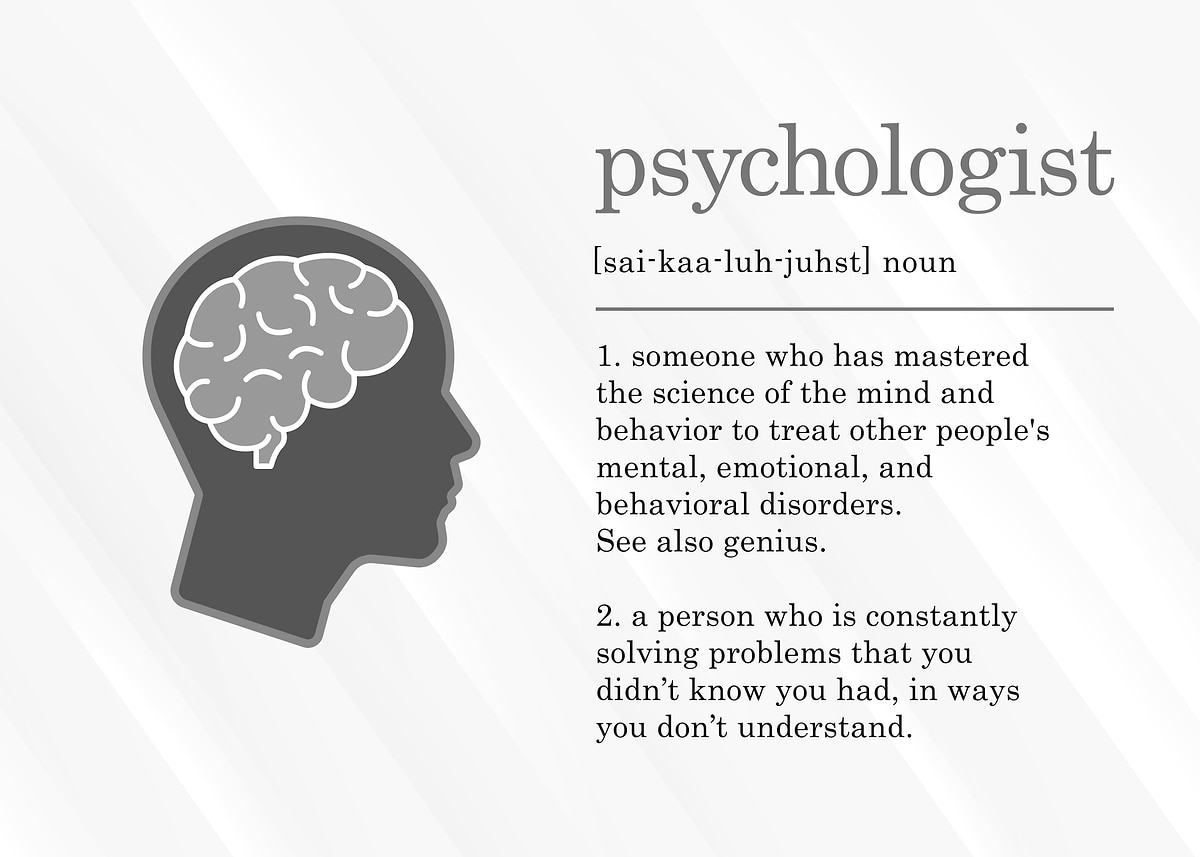 'Psychologist Definition' Poster, picture, metal print, paint by ...