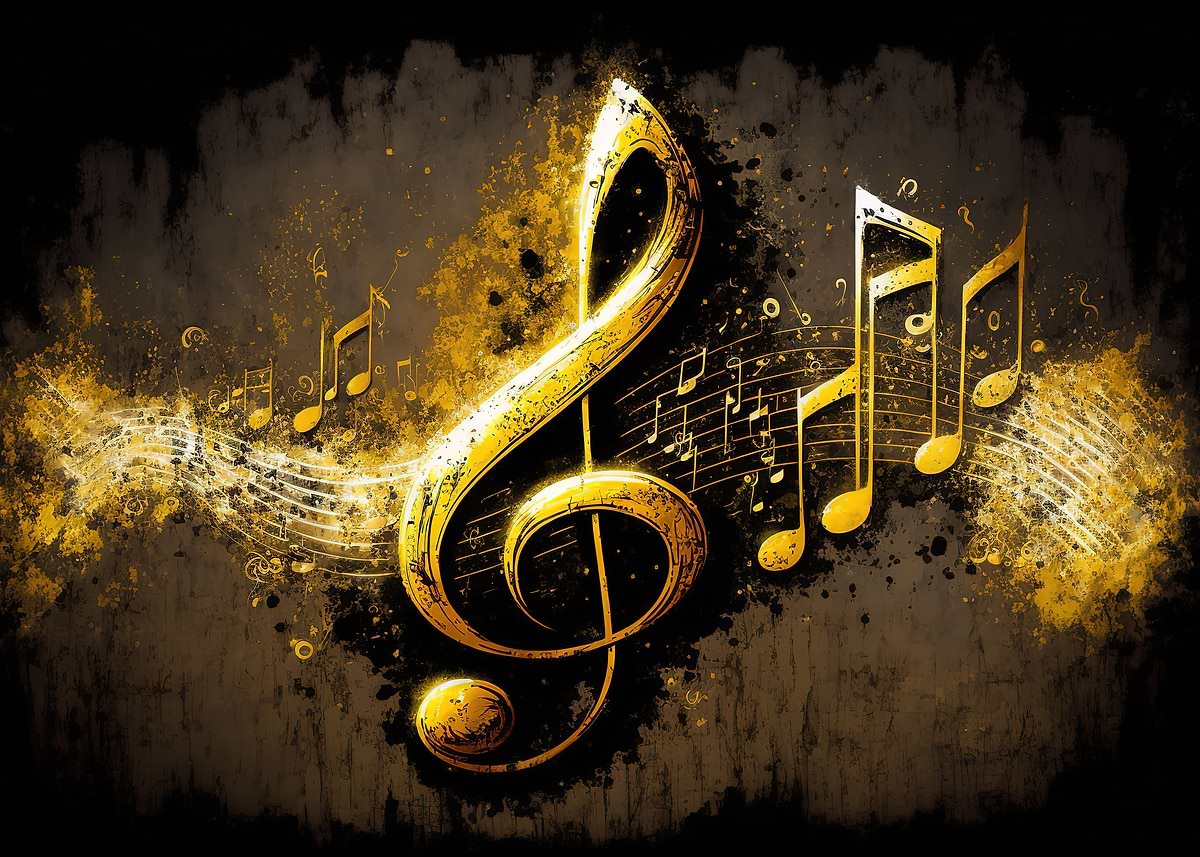 'music note ' Poster, picture, metal print, paint by Chester Draper ...