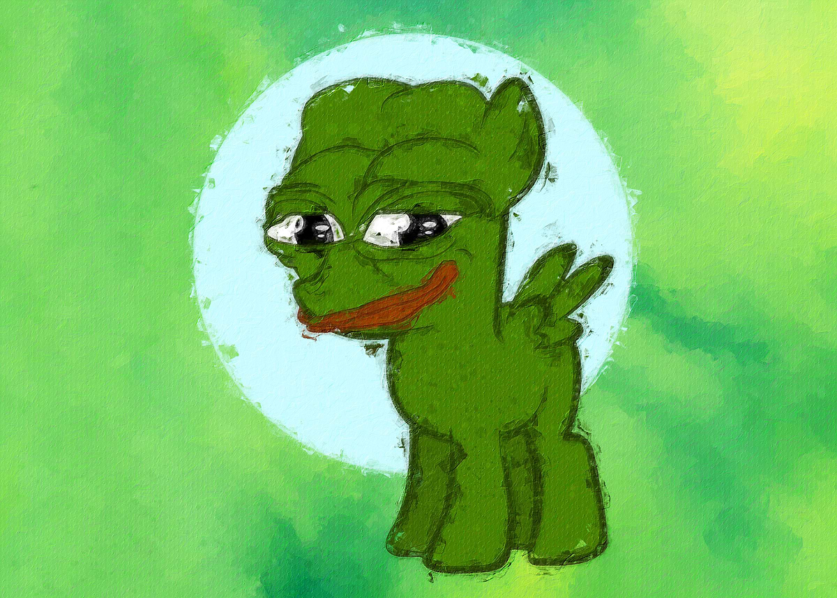 'Pepe the frog meme' Poster, picture, metal print, paint by Meme Daily ...