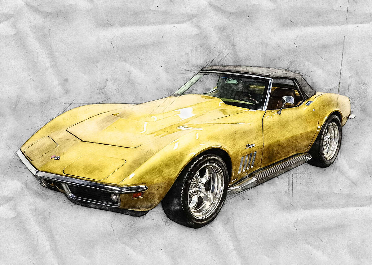 '1969 Chevrolet Corvette' Poster, picture, metal print, paint by ...