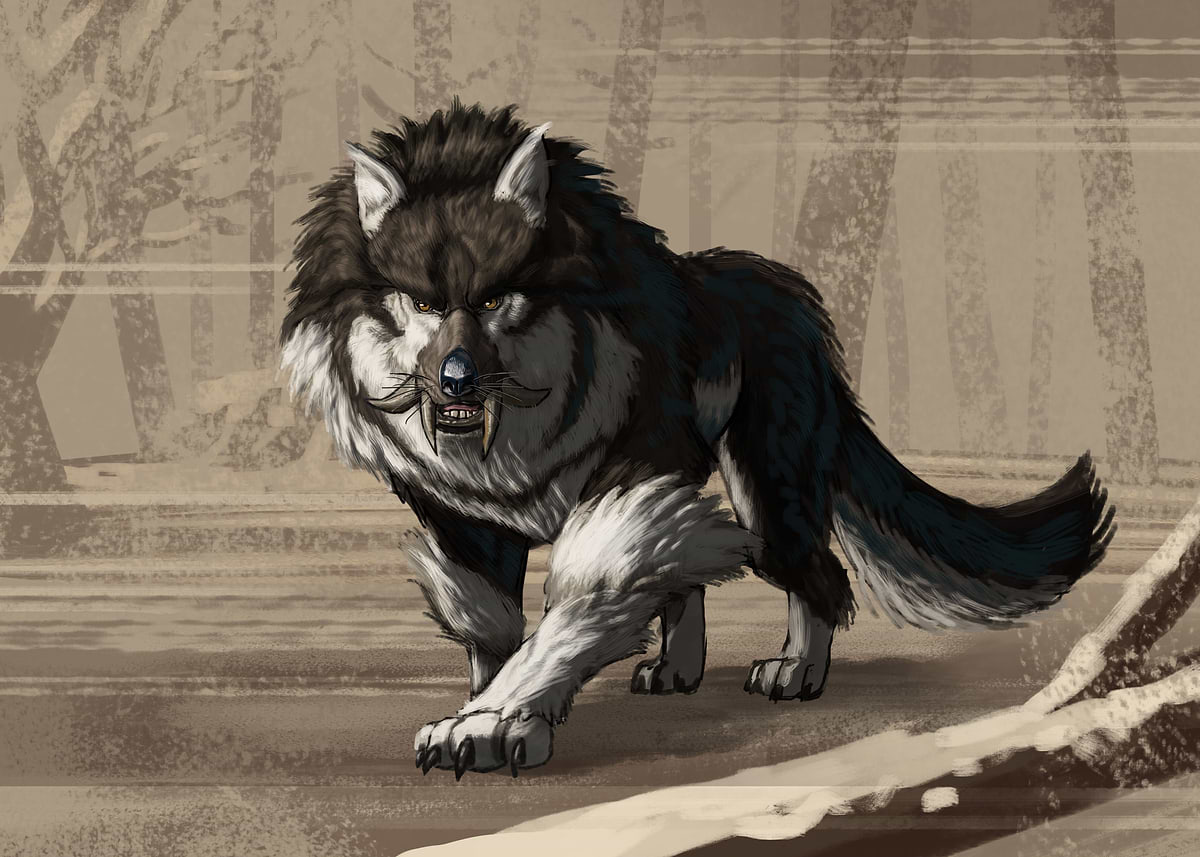 'Dire Wolf ' Poster, picture, metal print, paint by rahmanbisa | Displate