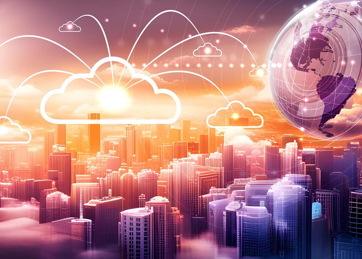 'Cloud technology' Poster, picture, metal print, paint by Vs 1489 ...