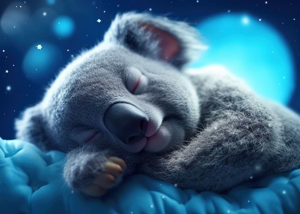'Cute Sleeping Koala' Poster, picture, metal print, paint by Ilyrin ...