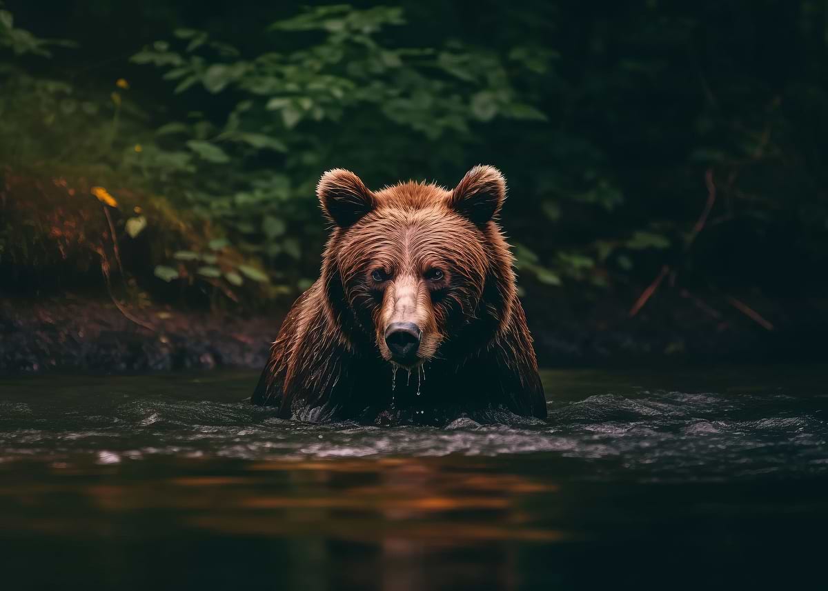 'Brown Bear Wildlife Photo' Poster, picture, metal print, paint by Five ...