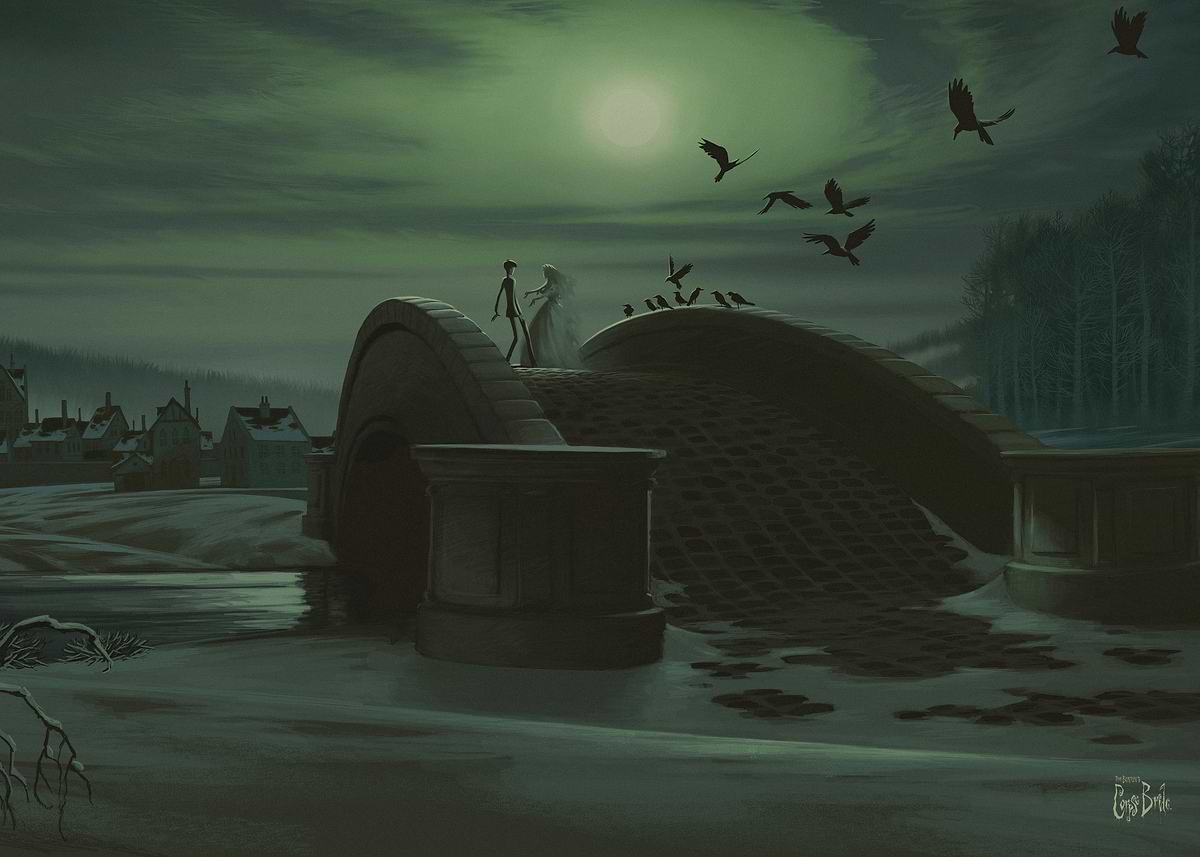 'On the Bridge' Poster, picture, metal print, paint by Corpse Bride ...