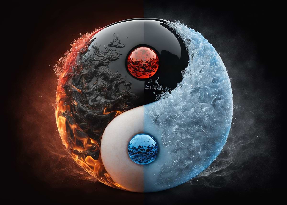'Fire and Ice fusion' Poster, picture, metal print, paint by Sam Brady ...