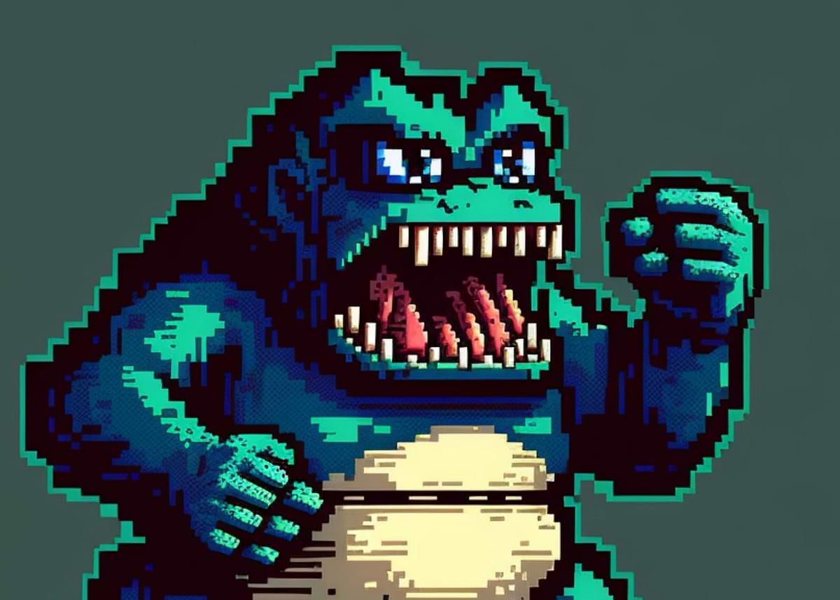 'pixel kingkong' Poster, picture, metal print, paint by Travel Travel ...