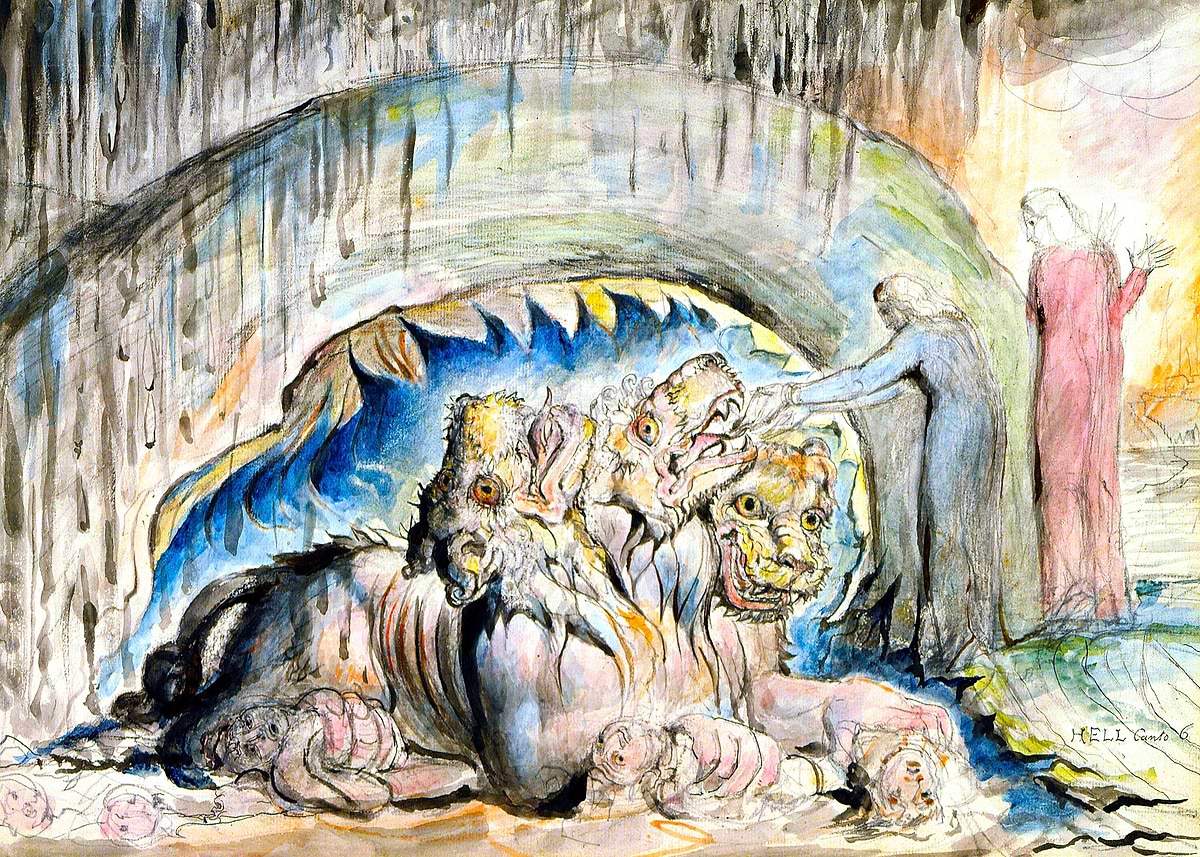'Cerberus by William Blake' Poster, picture, metal print, paint by ...