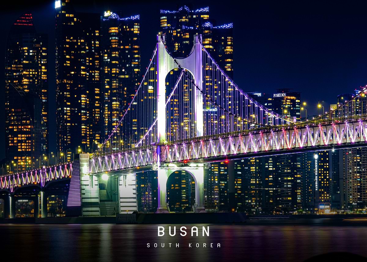 'Busan' Poster, picture, metal print, paint by Big City | Displate