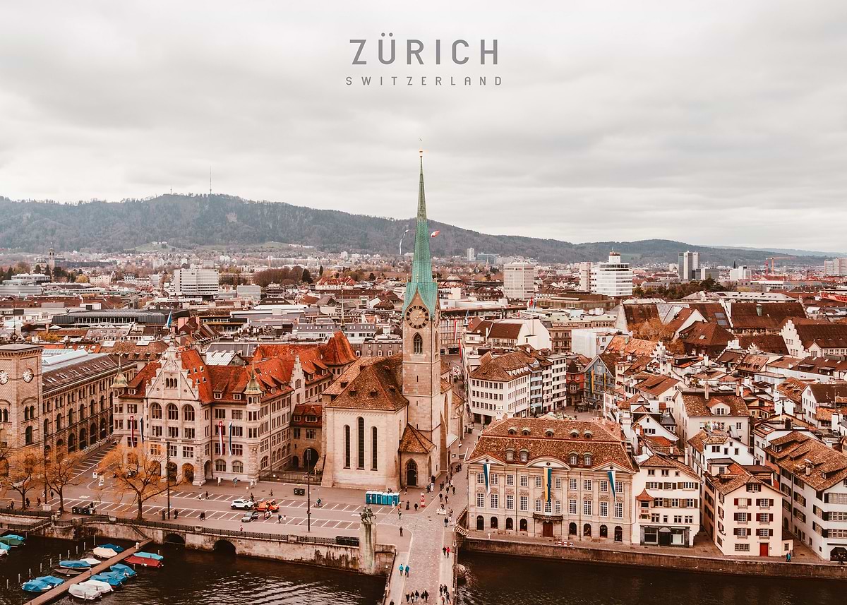 'Zurich ' Poster, picture, metal print, paint by Big City | Displate