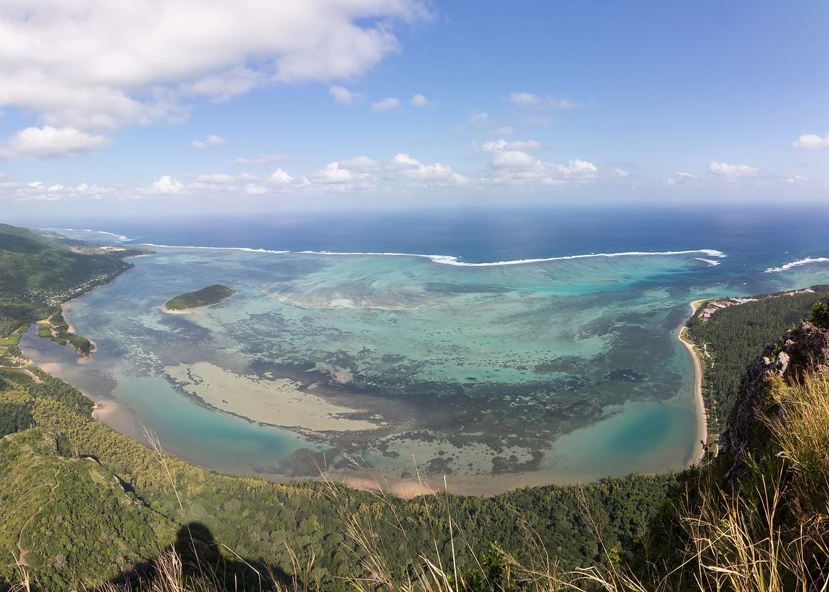 'Le Morne Lagoon' Poster, picture, metal print, paint by FreeYourMind ...