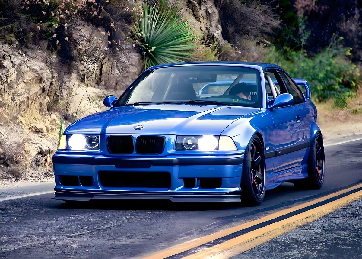 'BMW e36' Poster, picture, metal print, paint by Horror Cars | Displate