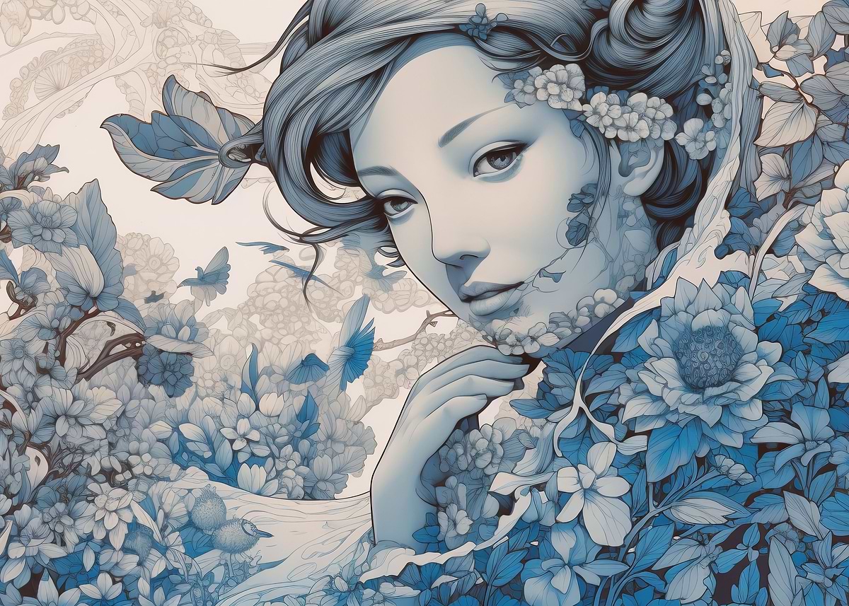 'Porcelain Girl No 3' Poster, picture, metal print, paint by Devon ...