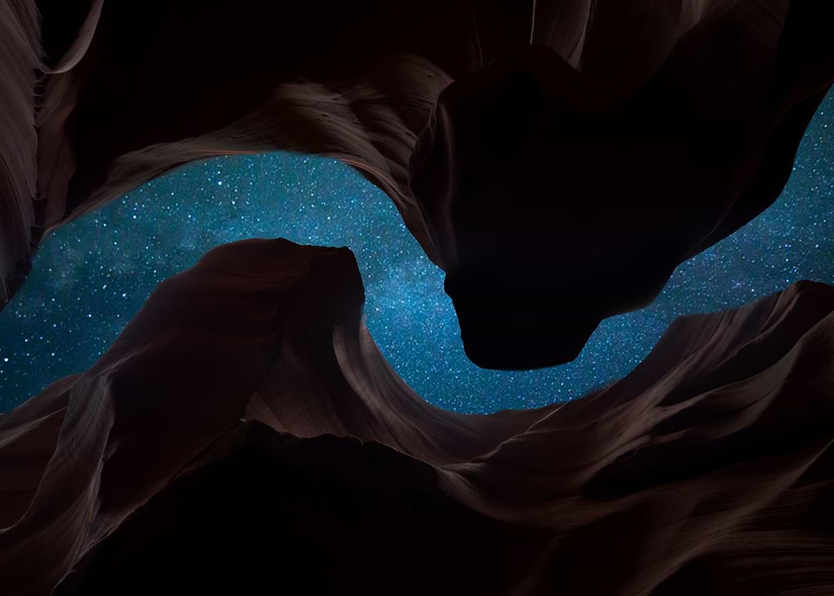 'Star Night Sky Ravine' Poster, picture, metal print, paint by keiryu ...