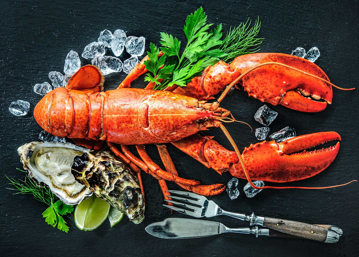 'crustacean seafood' Poster, picture, metal print, paint by Guru ...