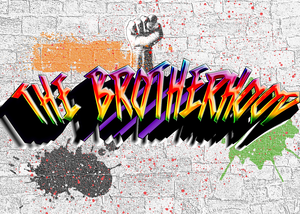 'The Brotherhood Graffiti' Poster, picture, metal print, paint by ...