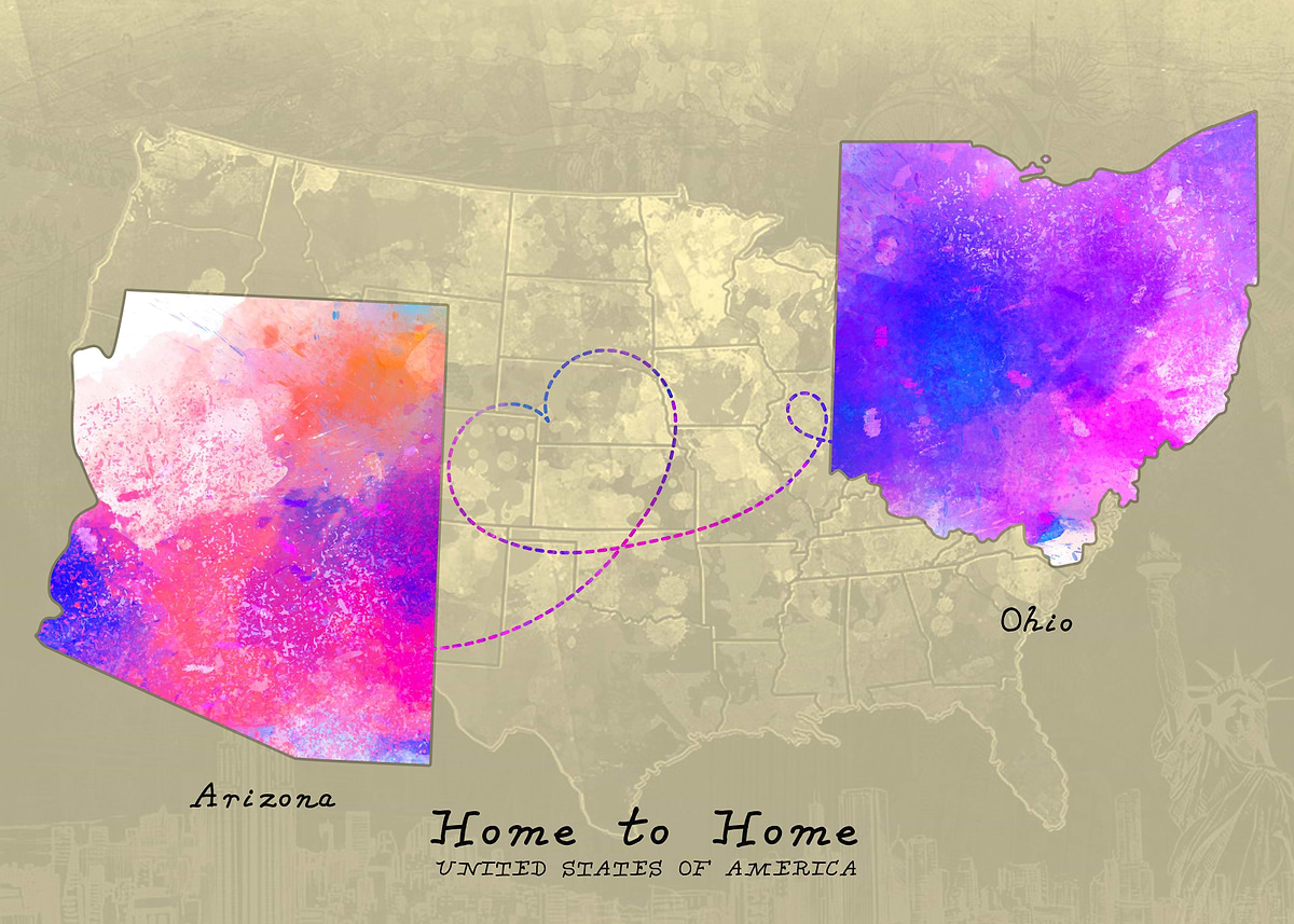 'Arizona Ohio' Poster, picture, metal print, paint by Pierre Yeldell ...