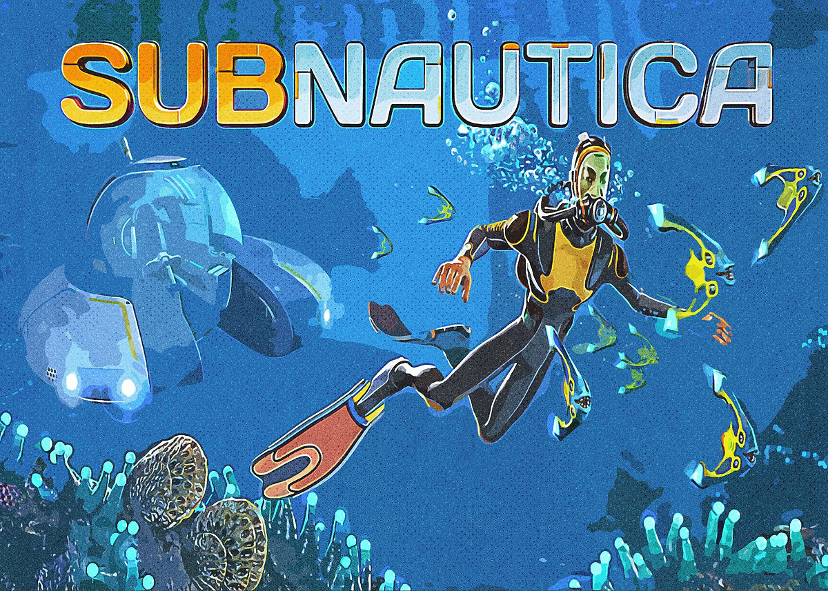 'Subnautica Poster' Poster, picture, metal print, paint by Marcos ...
