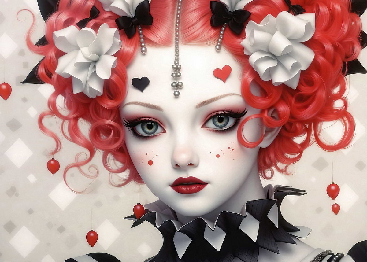 'Beautiful Harlequin' Poster, picture, metal print, paint by AnneLaure ...