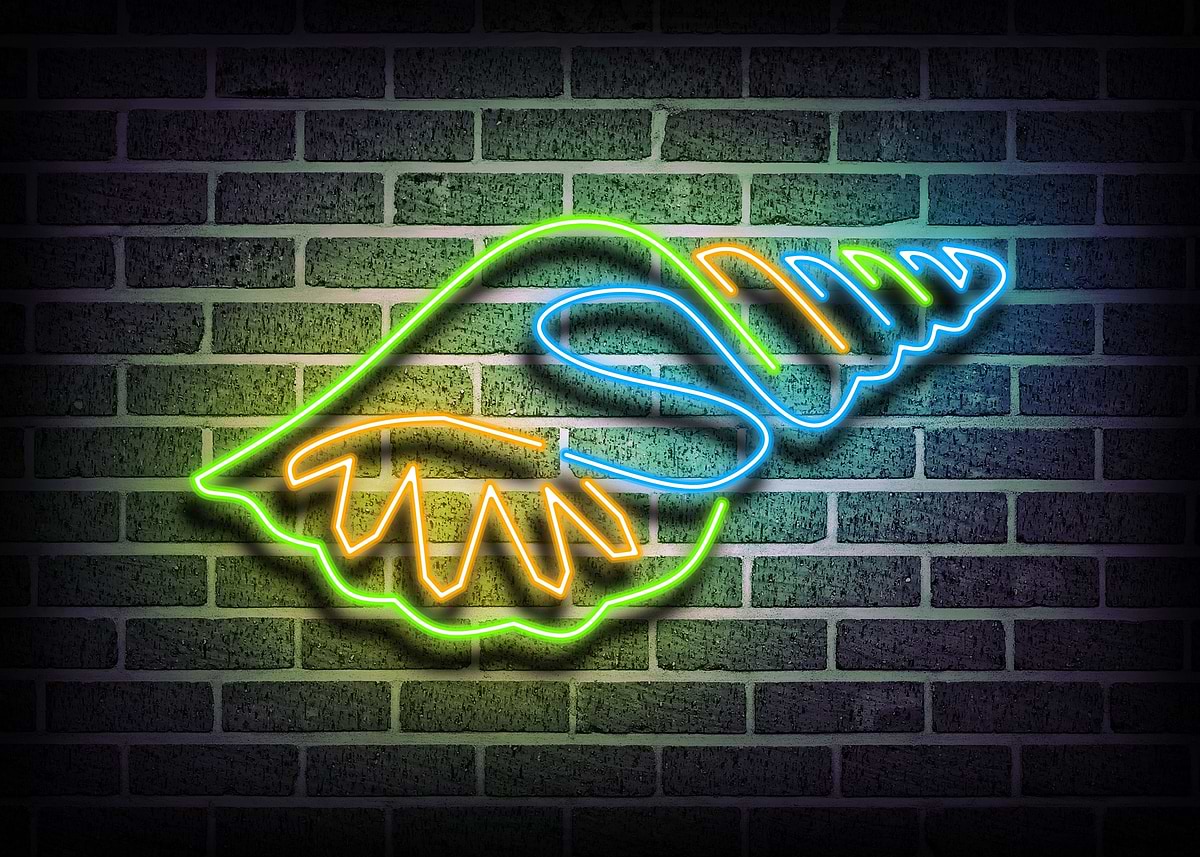 'Snail Neon Sign' Poster, picture, metal print, paint by Tovu Yovi ...