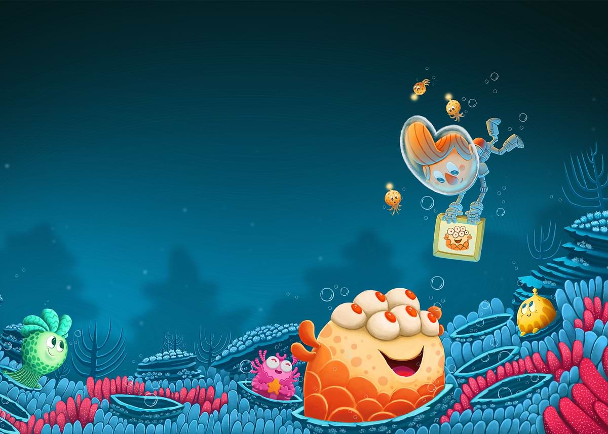 'Deep Sea Friends' Poster, picture, metal print, paint by Fito Grafito ...
