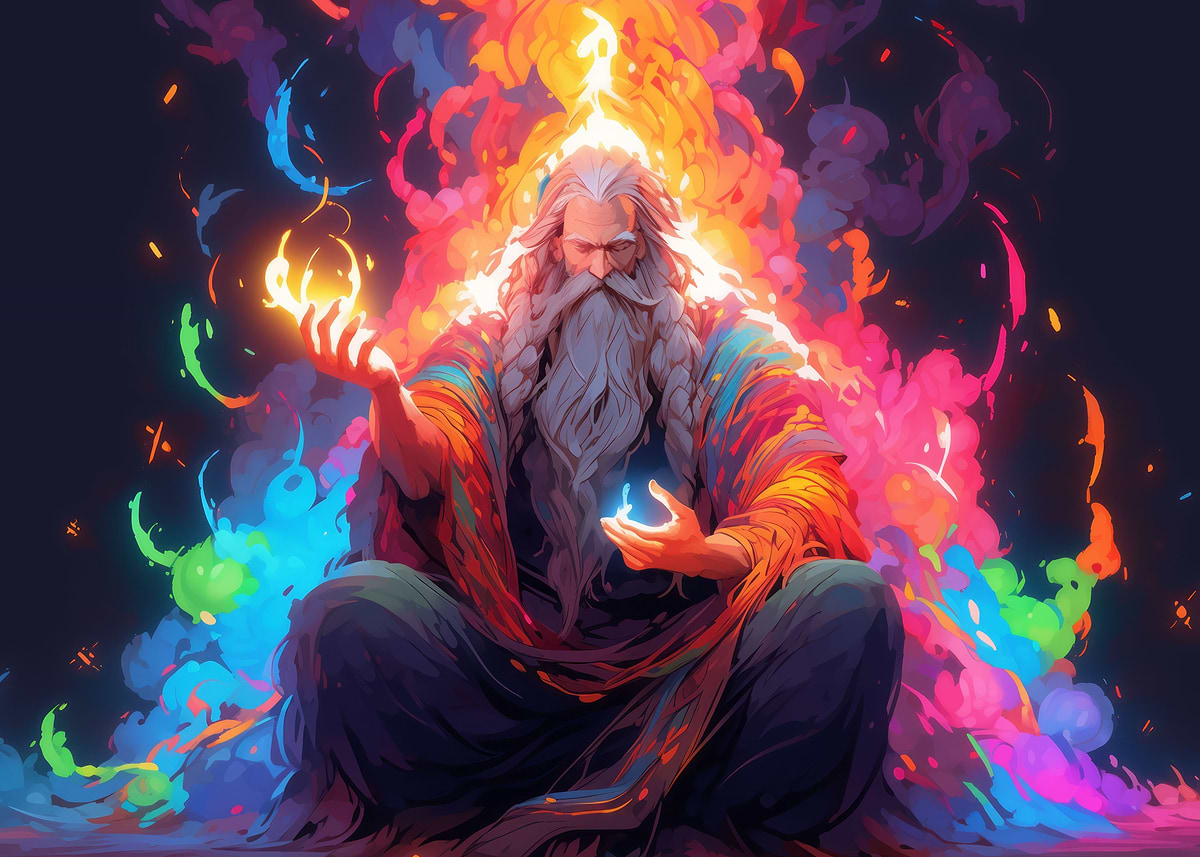 'Magic Lord Color God Zen ' Poster, picture, metal print, paint by ...