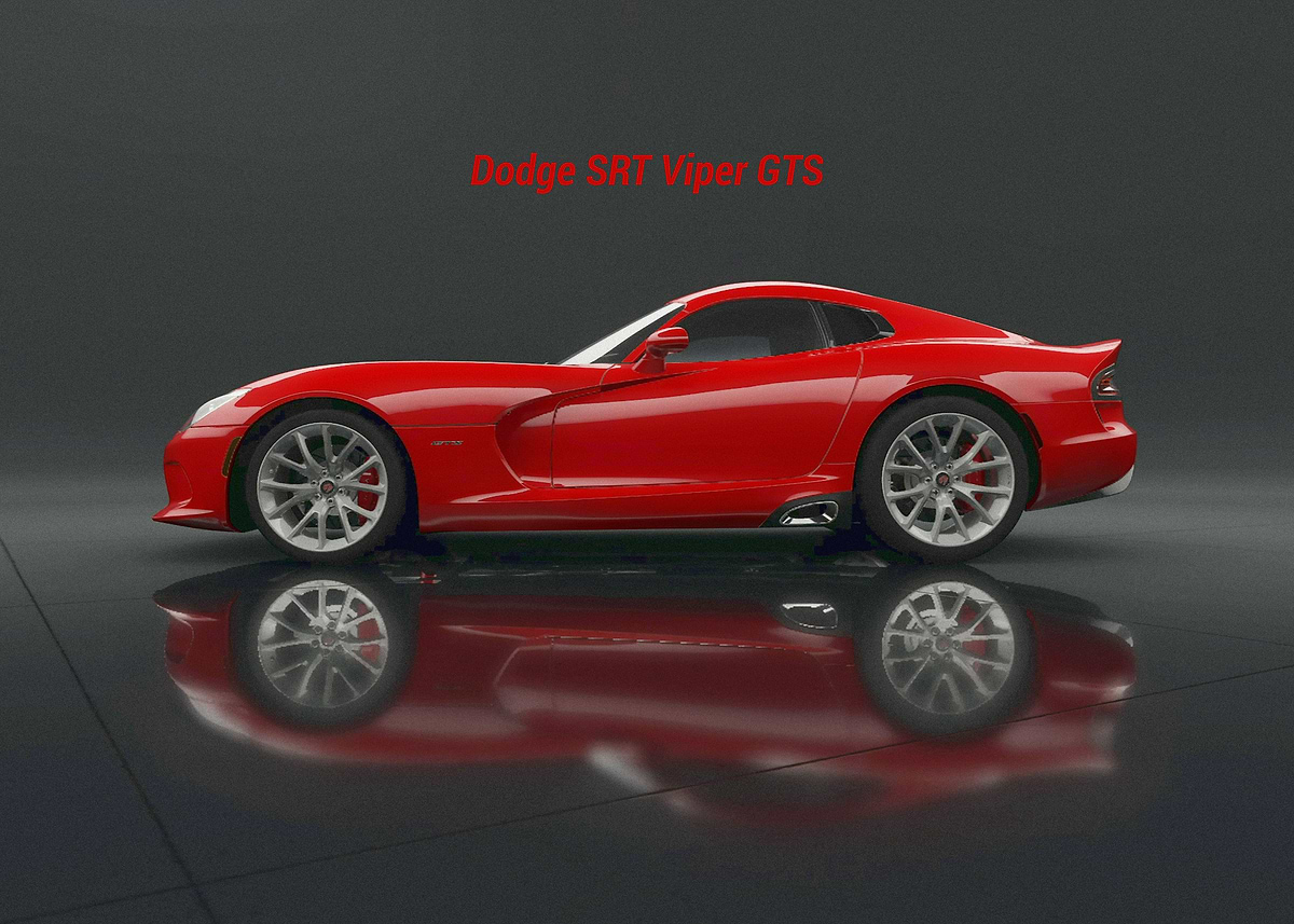 'Dodge SRT Viper GTS' Poster, picture, metal print, paint by One Line ...