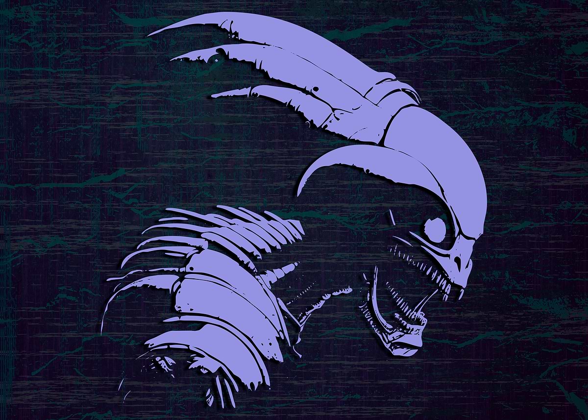'Space Ink Alien Monster ' Poster, picture, metal print, paint by ...