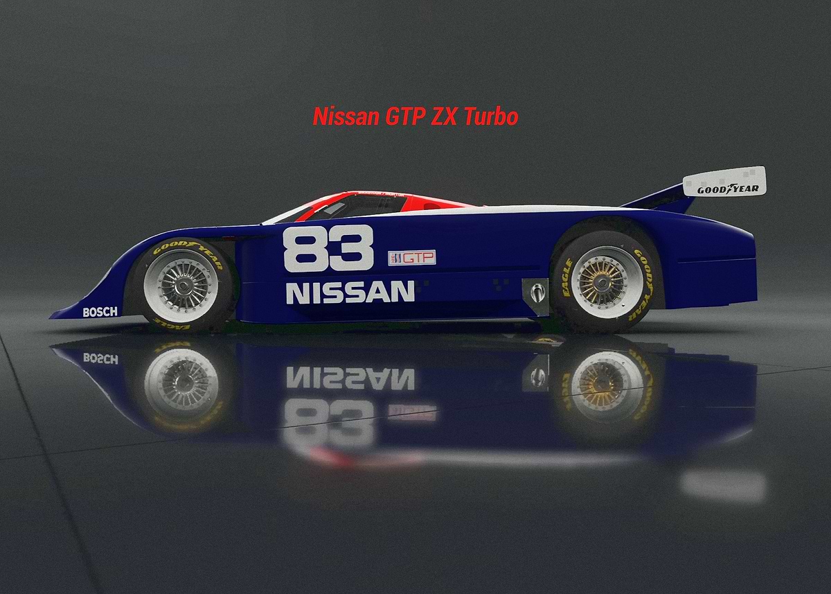 'Nissan GTP ZX Turbo' Poster, picture, metal print, paint by One Line ...