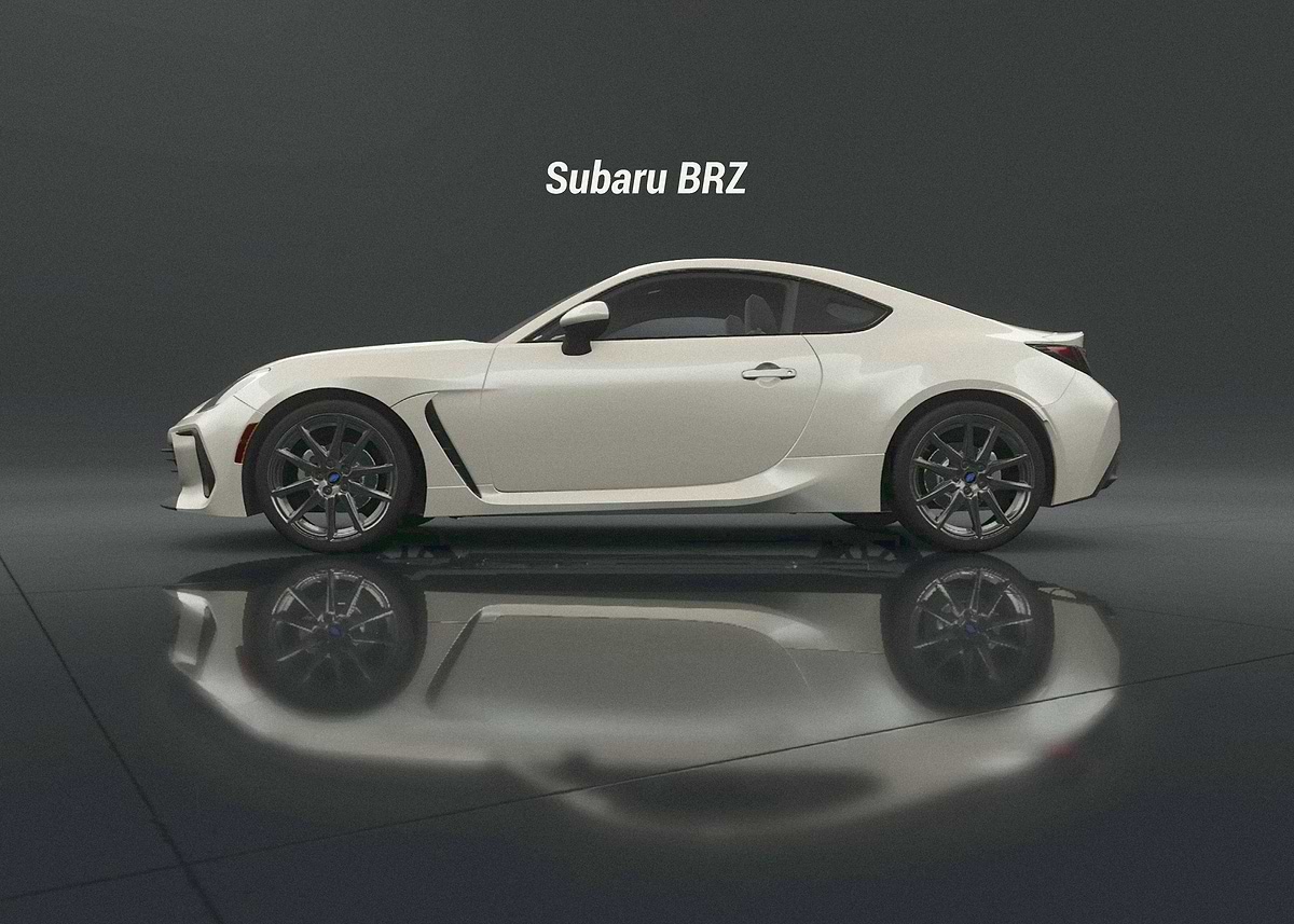 'Subaru BRZ' Poster, picture, metal print, paint by One Line Artist ...