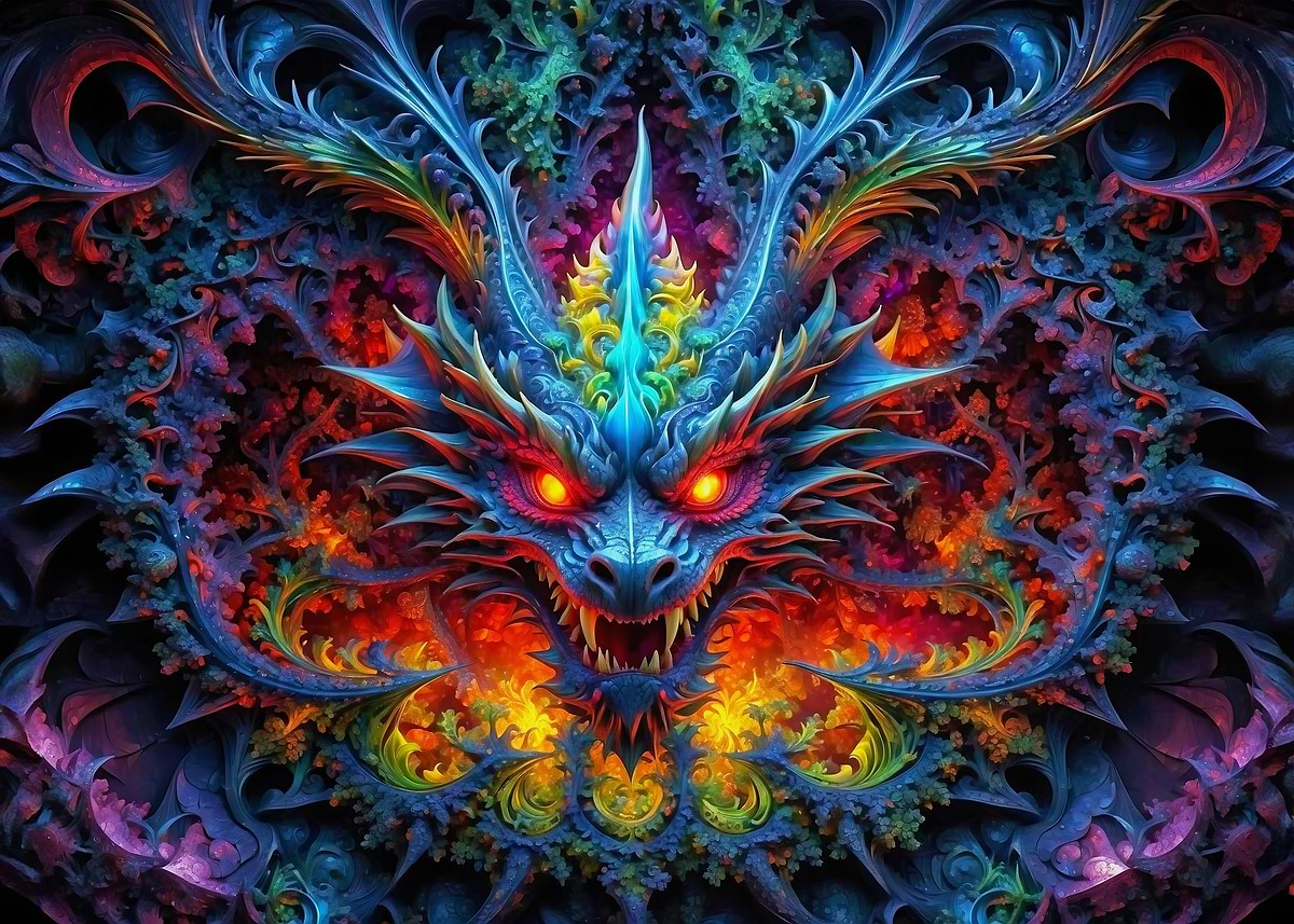 'A Dragons Triumph' Poster, picture, metal print, paint by Michael ...