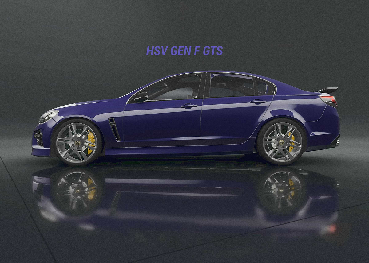 'HSV GEN F GTS' Poster, picture, metal print, paint by One Line Artist ...