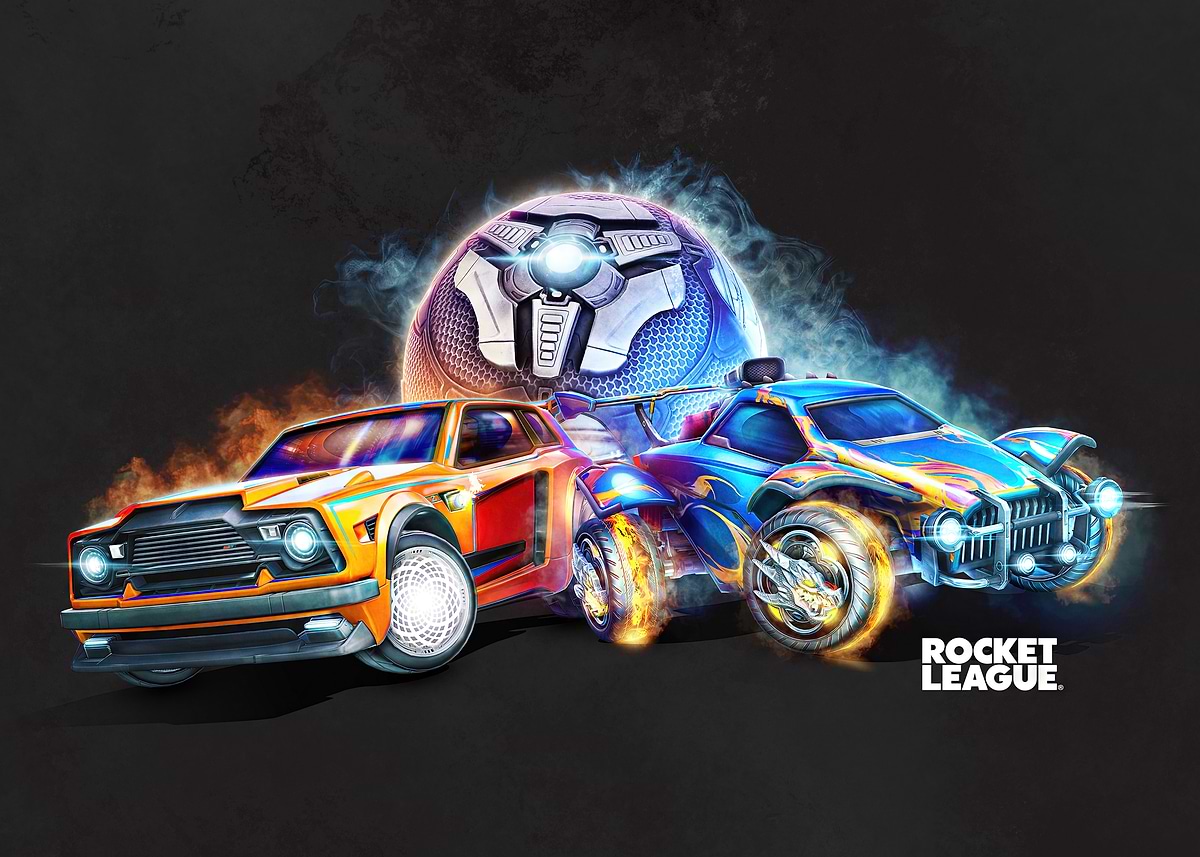 'Key Art' Poster, picture, metal print, paint by Rocket League | Displate