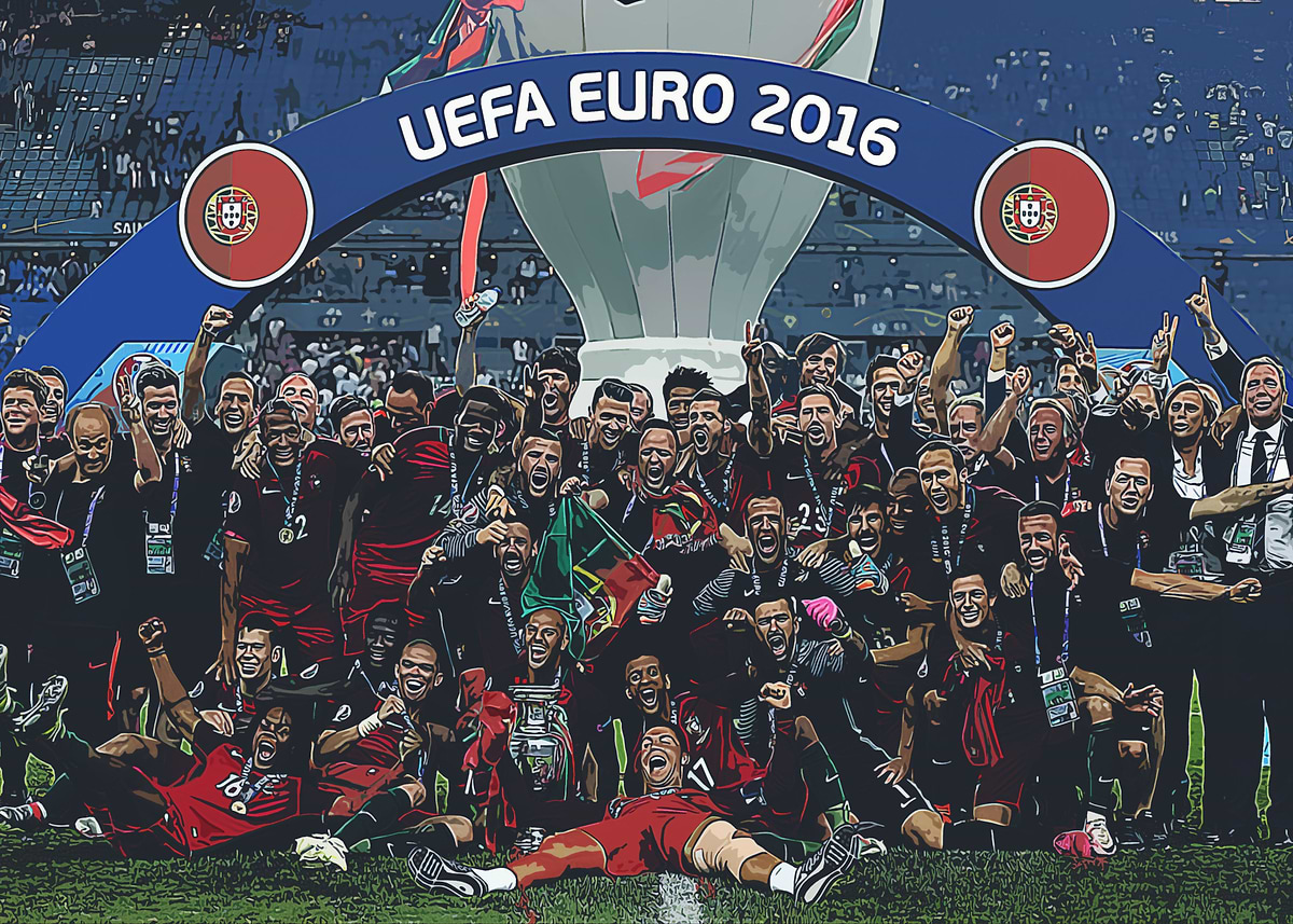 'Portugal Euro 2016' Poster, picture, metal print, paint by Benny ...
