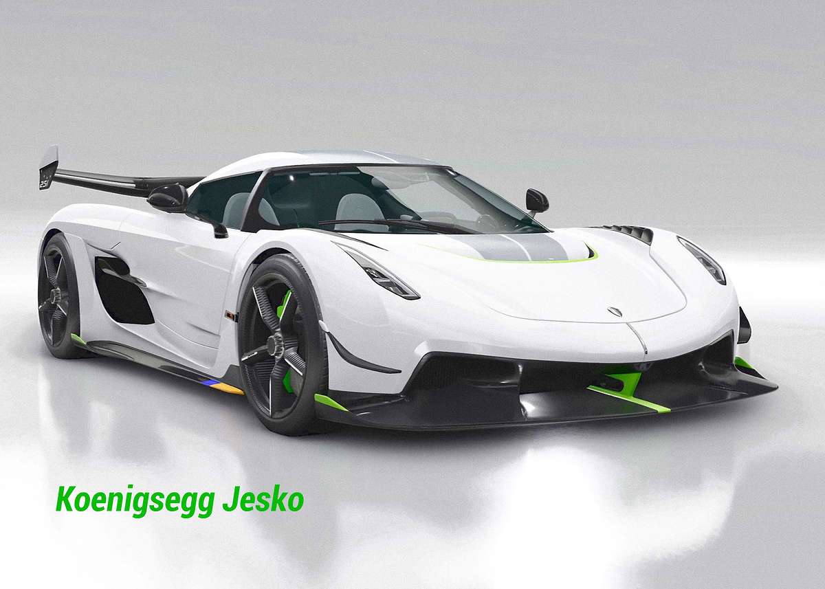 'Koenigsegg Jesko' Poster, picture, metal print, paint by One Line ...