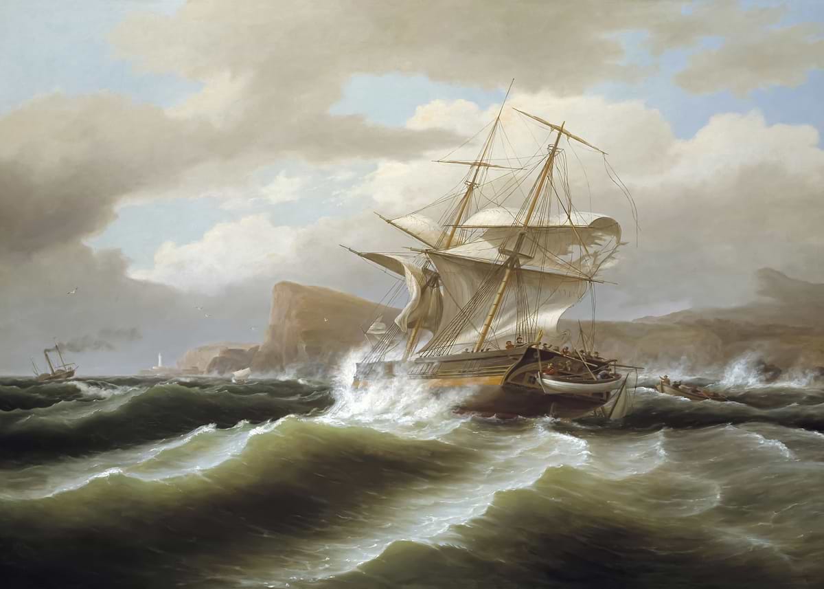 'A Ship in Distress ' Poster, picture, metal print, paint by Mango Art ...